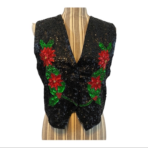 match-ups by Natco | Jackets & Coats | Vintage Holiday Bling Vest ...